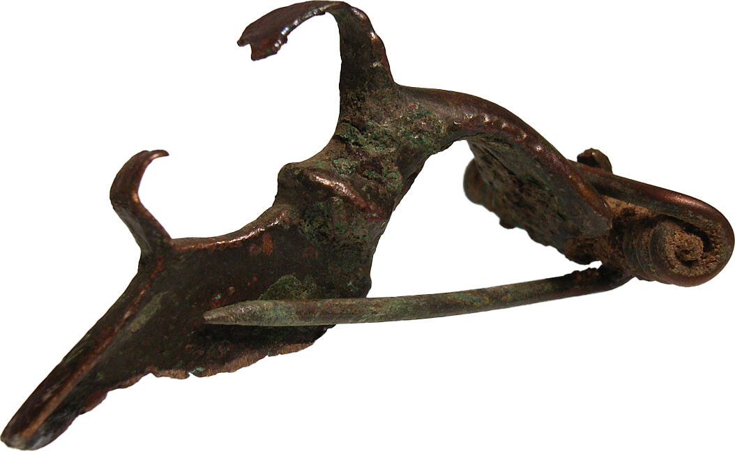 Roman crown Pannonia robe fibula with needle, ancient Romancollection ...
