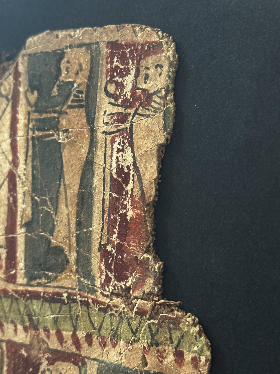 Egyptian Mummy Fragment Cardboard Deity Isis Ancient Egyptian Ceremony ...