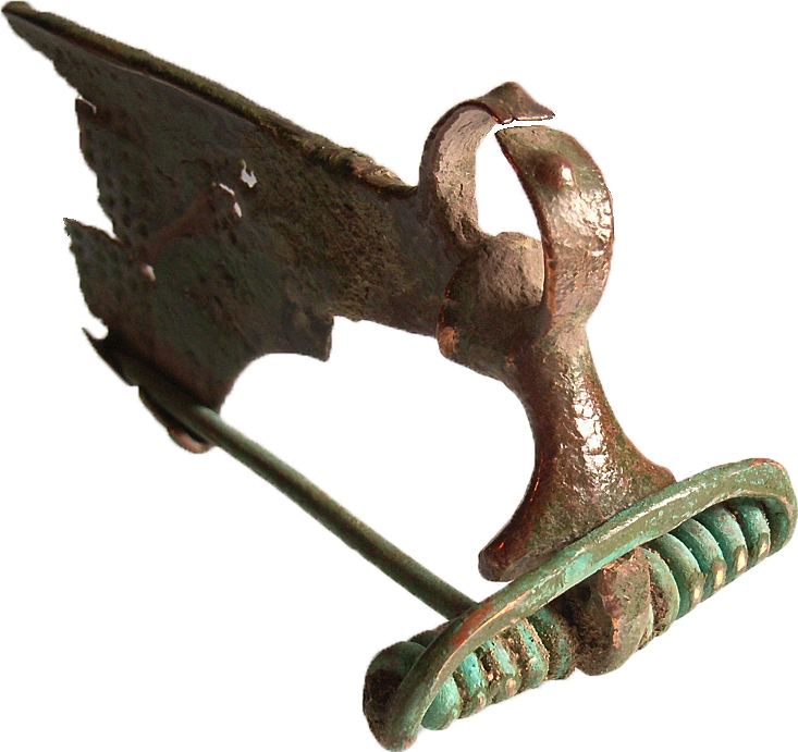 Large Roman crown Pannonia robe fibula, ancient ROMANS COLLECTION rare ...