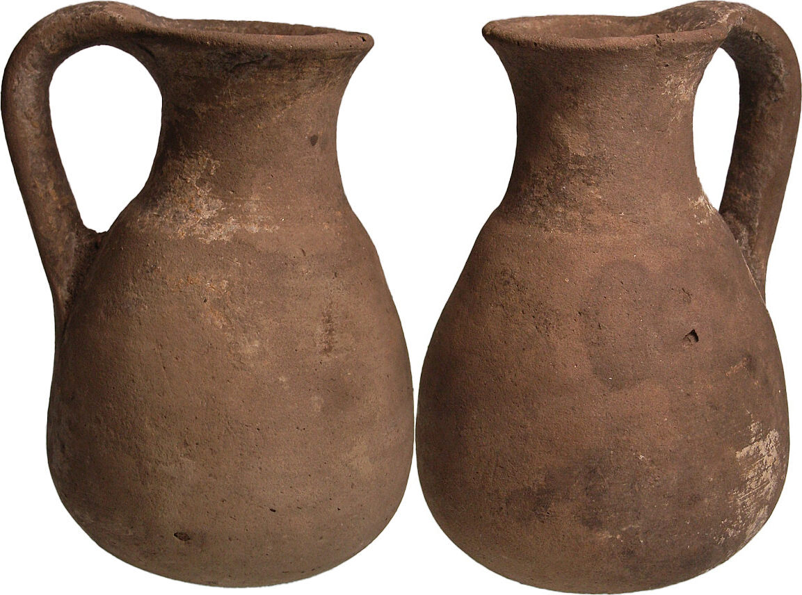 Roman ceramic jug with a handle, Roman table culture, Mediterranean ...