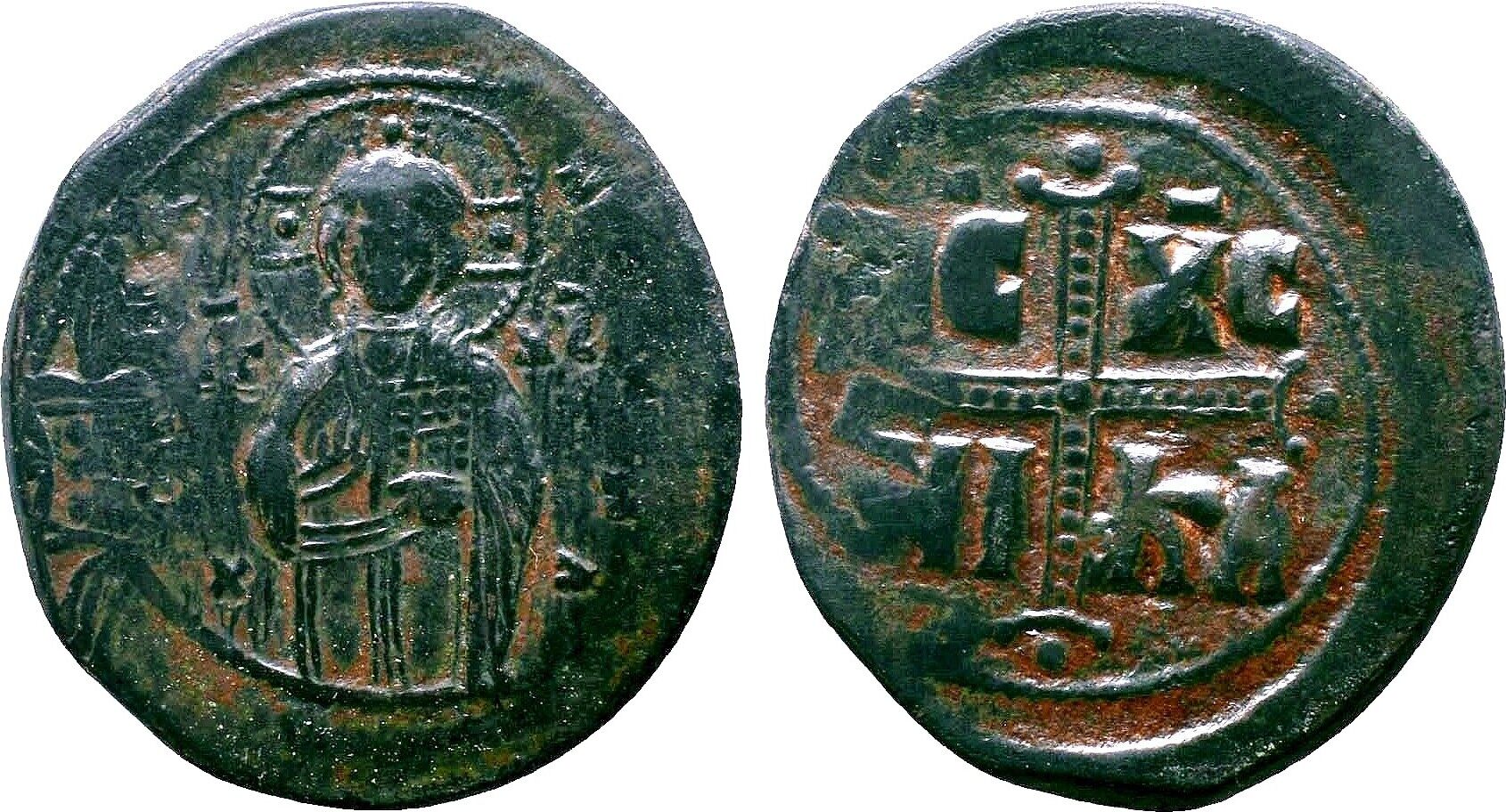 Byzantine Empire Anoymous (attribute to Michael IV) Follis. AD 1034 ...