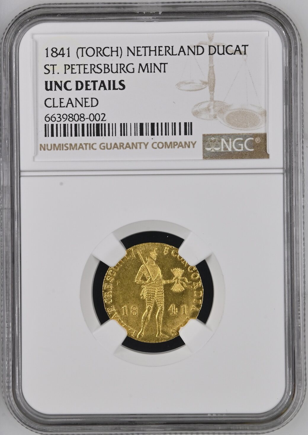 Russia (Netherlands) St. Petersburg mint DUCAT (TORCH) 1841 Nicholas I ...