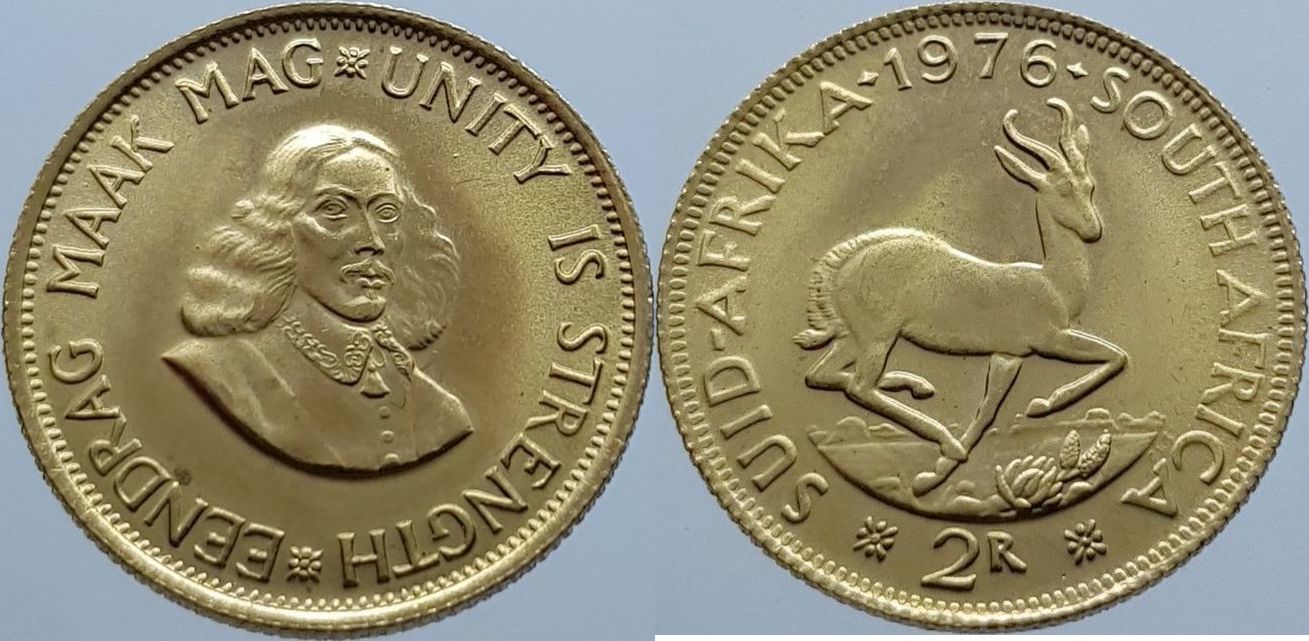 South-Afrioca 2 Rand 1976 UNC (Uncirculated) | MA-Shops