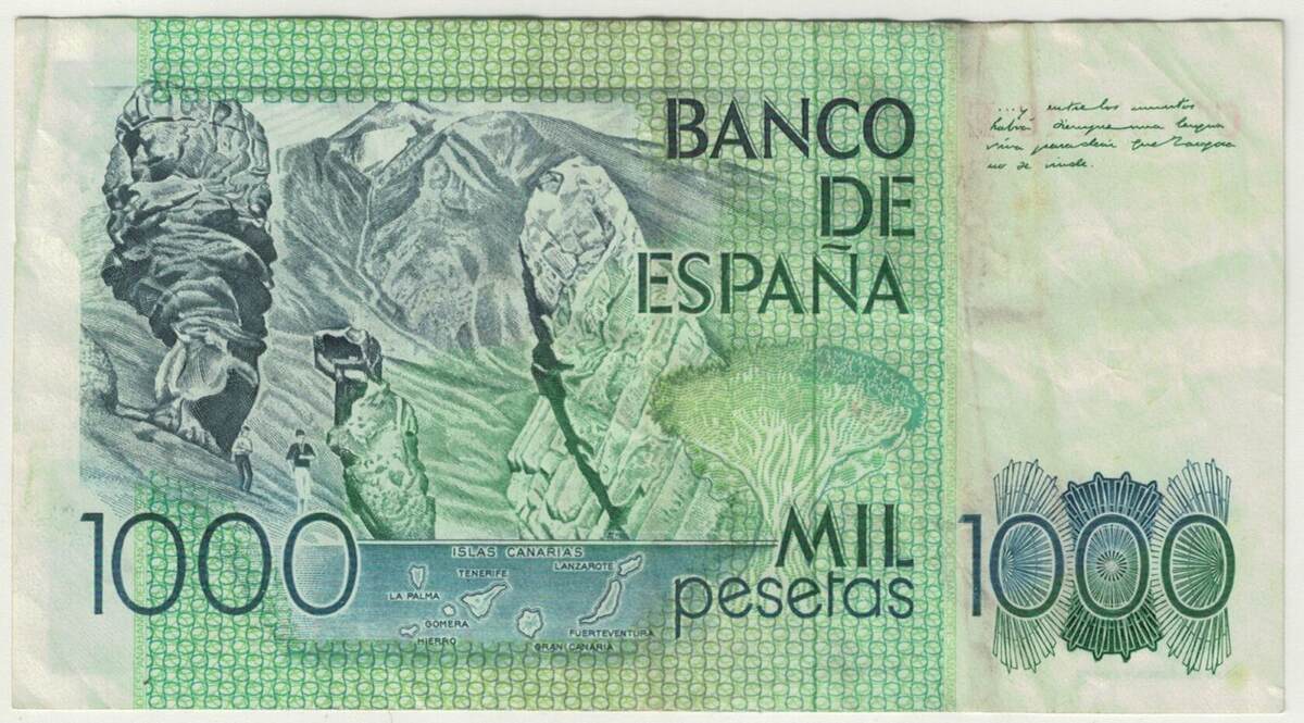 Spain 1000 Pesetas Banknote, 1979-10-23, KM:158 EF(40-45) | MA-Shops