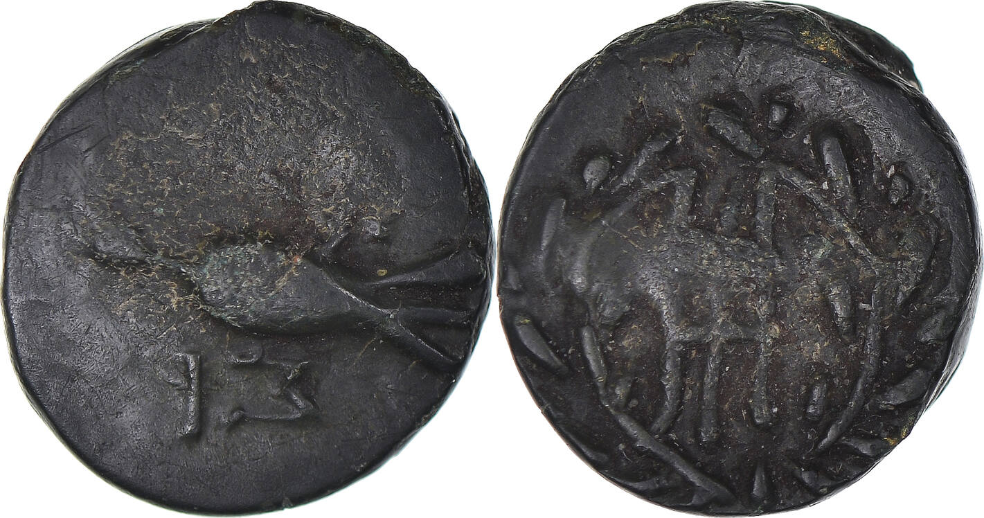 Æ ca. 225-200 BC Sikyon Coin, Sikyonia, Sikyon, Bronze, HGC:5-276 EF(40 ...