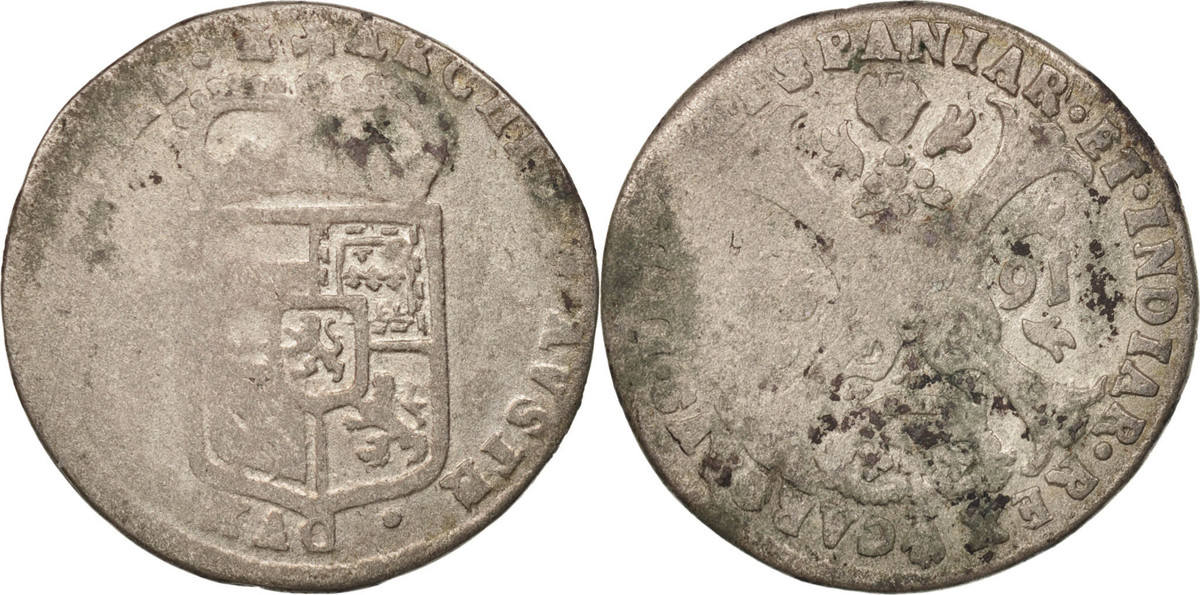 Spanish Netherlands 4 Patards 1698 Antwerp Coin, BRABANT, Antwerp ...