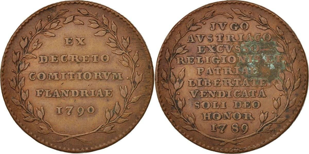 Netherlands Token 1790 Indépendance, Copper EF(40-45) | MA-Shops