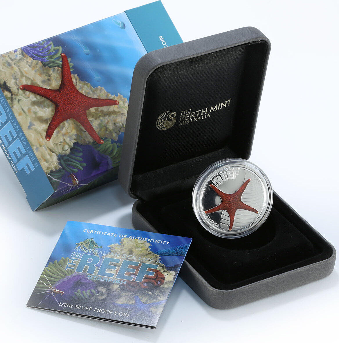 Australia 50 cents Sea Life II Starfish reef silver 1/2 oz coin 2011 ...