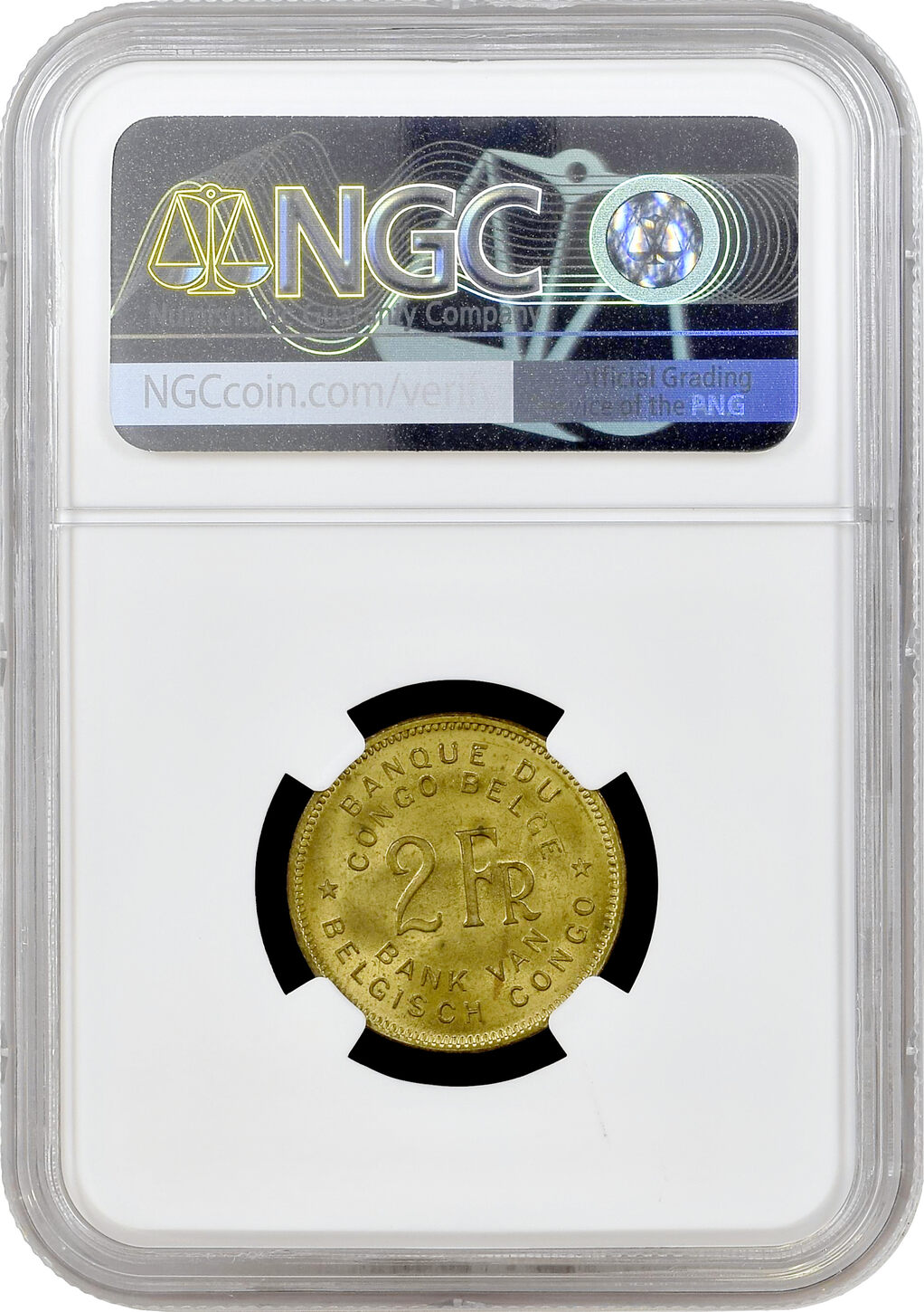 Belgian Congo 2 francs 1947, NGC MS65, Belgian colony (1909 - 1949 ...