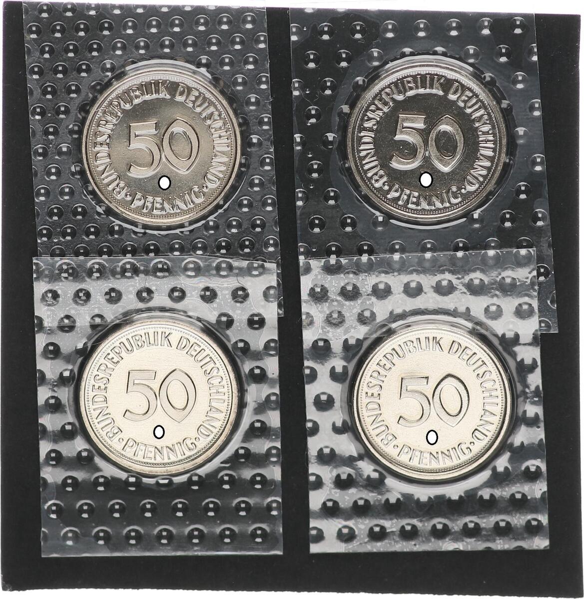 Deutschland 1981 DFGJ 50 Pfennig 1981 D,F,G,J 4 Münzen komplett ...