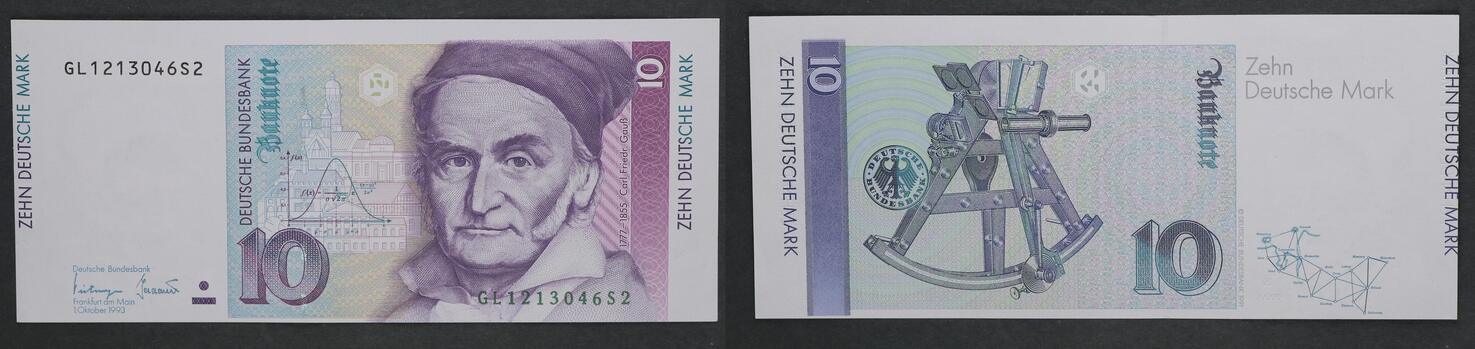Deutschland - BRD 10 DM - 10 Deutsche Mark 1. Oktober 1993 10 DM ...