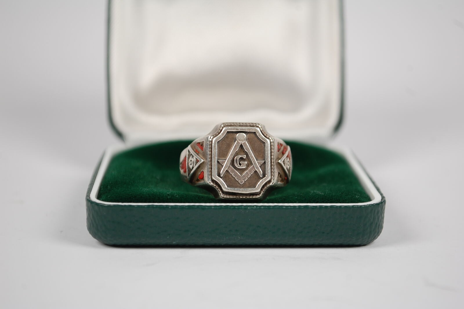 Freimaurer Ring, 925 Silber, Ringgröße 69 | MA-Shops