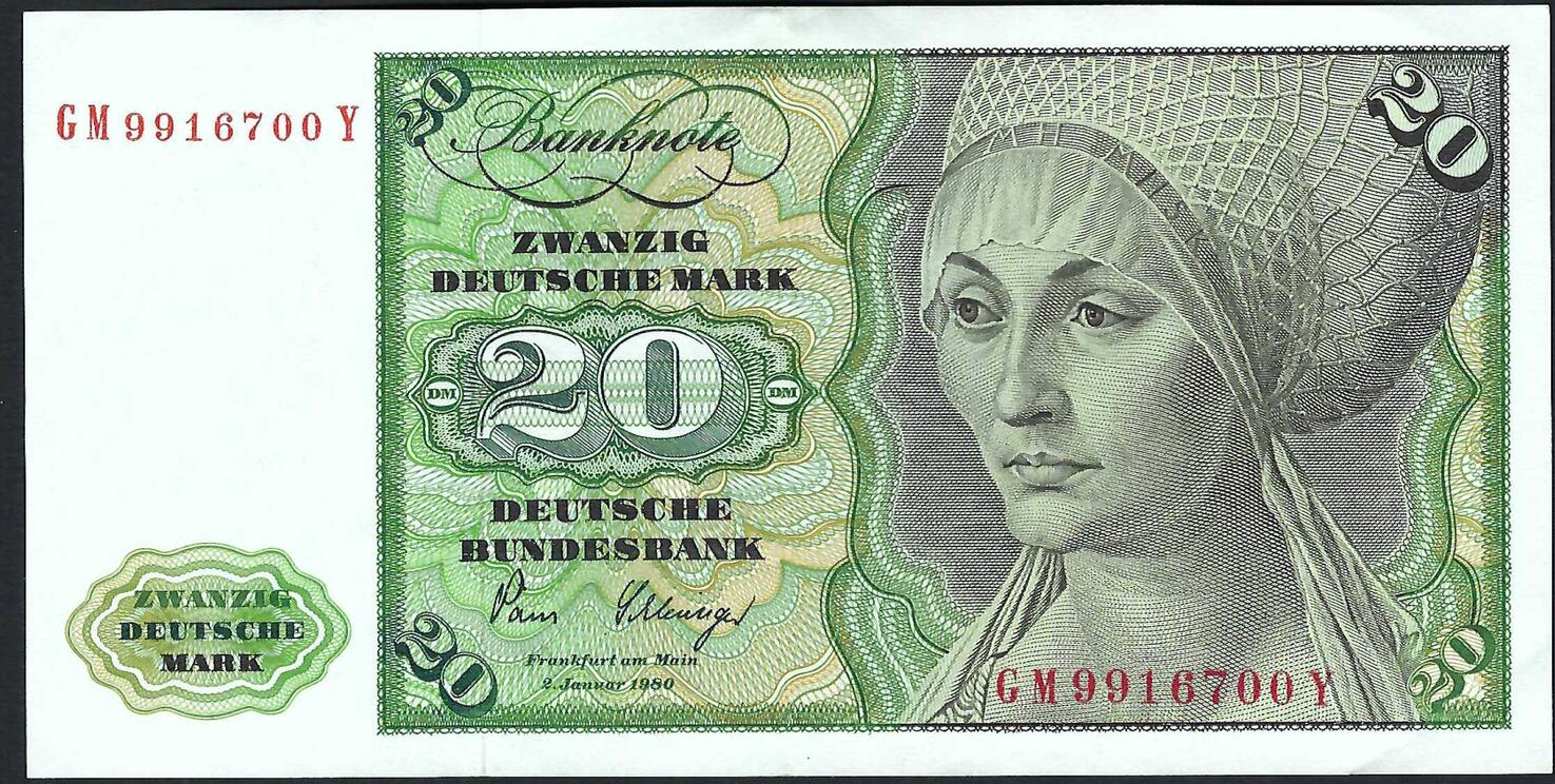 Allemagne / Germany / Deutschland 20 Deutsche Mark 2/01/1980 Deutsche ...