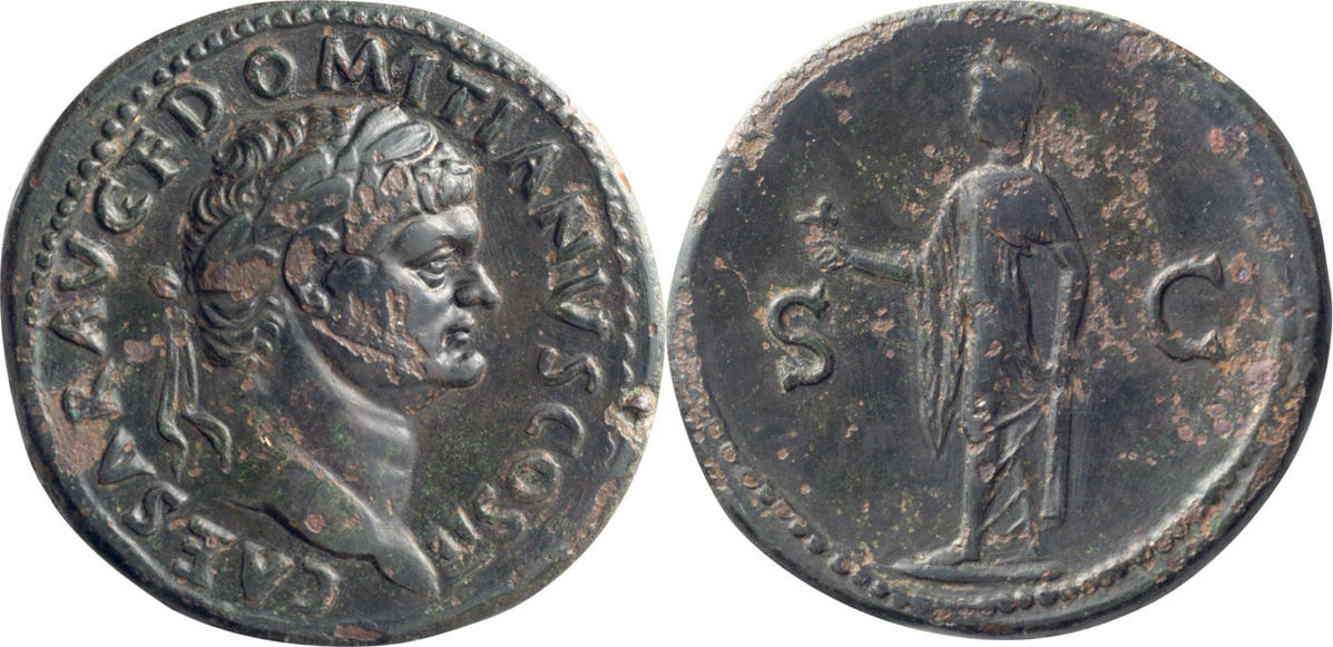 Ancient Roman 73-74 AD Domitian as Caesar. Sestertius | MA-Shops