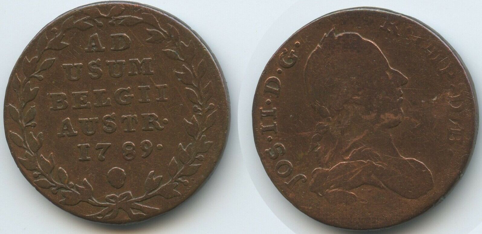 RDR Österreischische Niederlande 2 Liards (2 Oorden) 1789 Brüssel G7771 - Joseph II. 1780-1790 ...