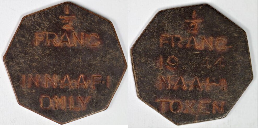 British Military Token 1,2 Franc Naafi Only 1944 RARE | MA-Shops