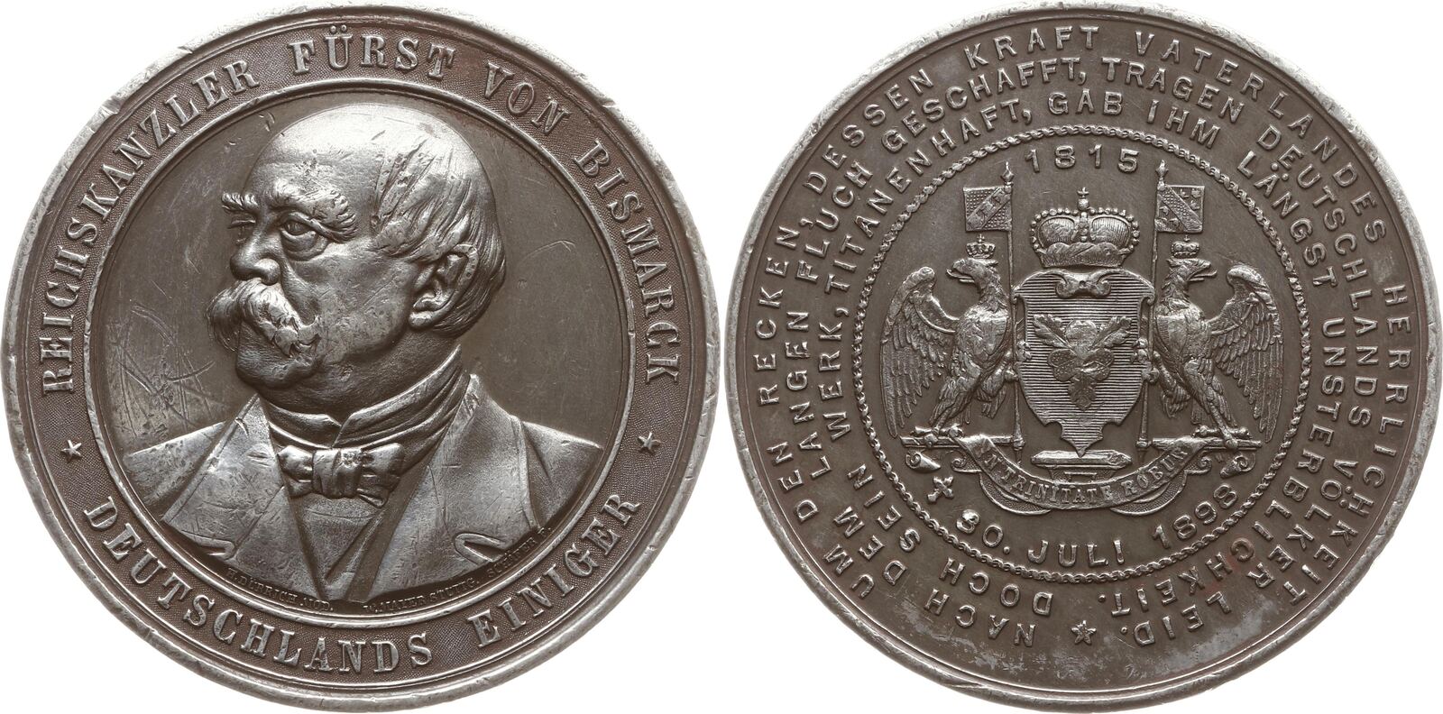 Deutschland, Kaiserreich Zinnmedaille 1898 v. Dürrich, Mayer und ...