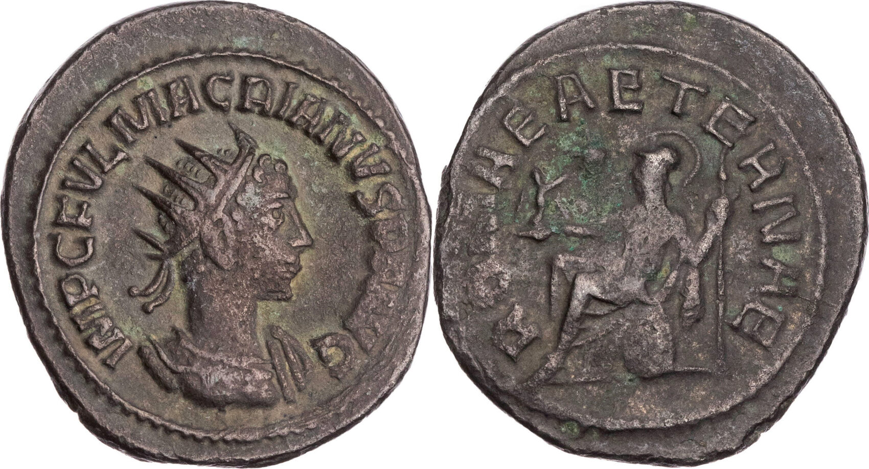 Römische Kaiserzeit Antoninian 260/261 n. Chr. Macrianus, Büste / ROMAE ...