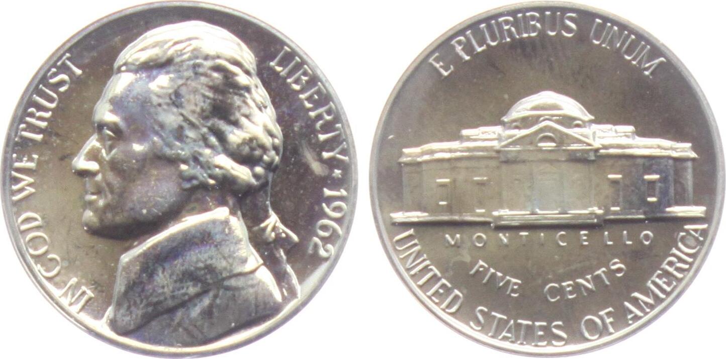 USA 5 Cents 1962 Jefferson Monticello Proof MA Shops usa-5-cents-1962-jefferson-monticello-proof-ma-shops