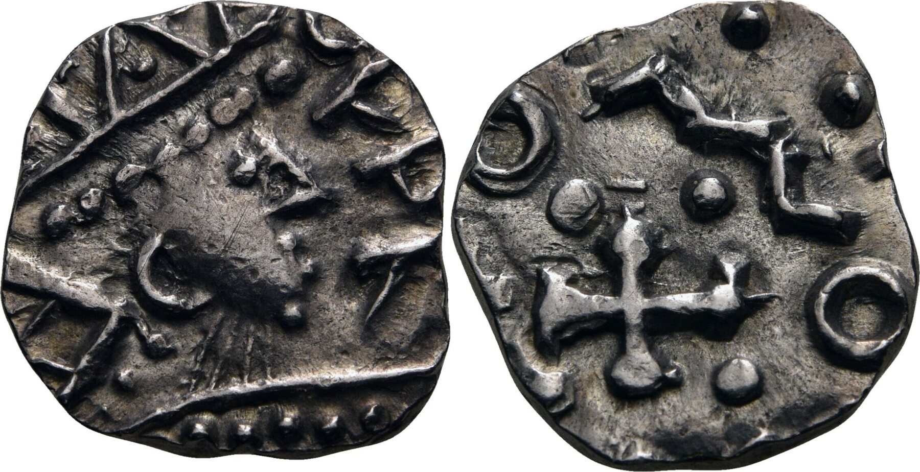 Angelsachsen, Friesland AR-Sceat, Serie D, Typ 2c ca. 695-740 VF-EF, l ...