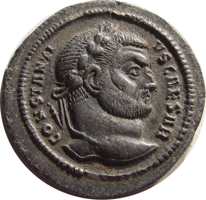 AR Argenteus of Constantius I as Caesar 293-305 AD., Heraclea mint, XF ...