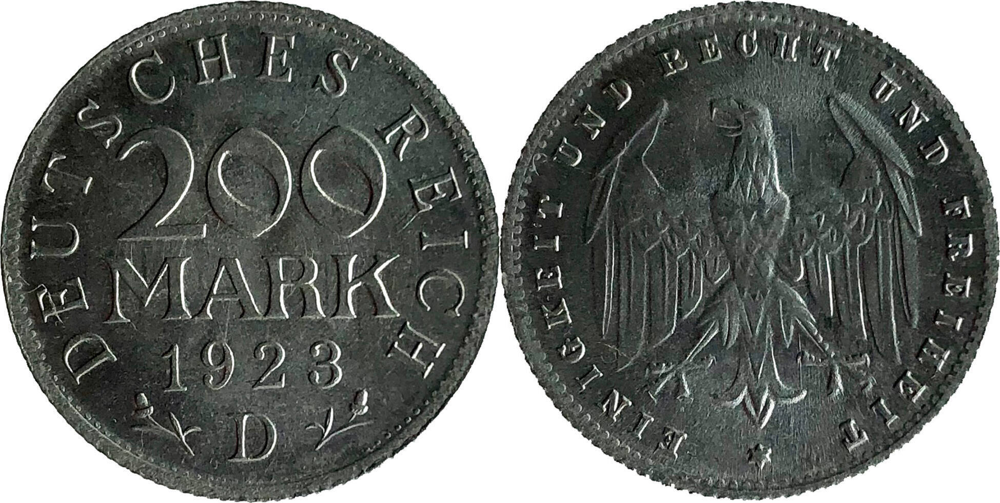 Germany 200 Mark 1923 D J#304 XF | MA-Shops