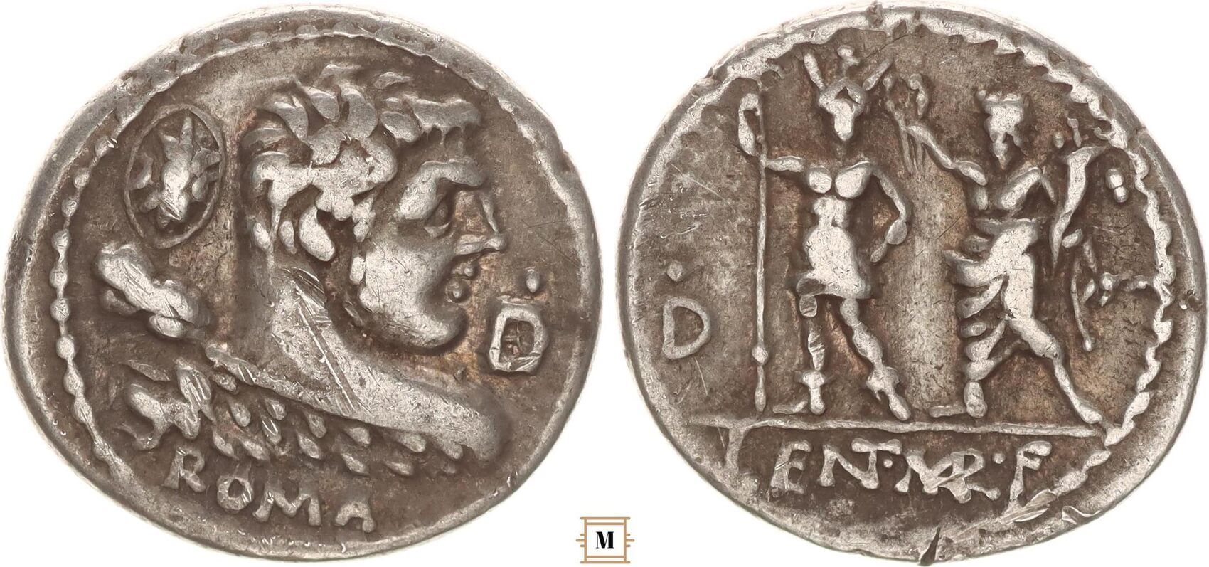 Roman Republic AR denarius 100 BC P. Cornelius Lentulus Marcelunus ...