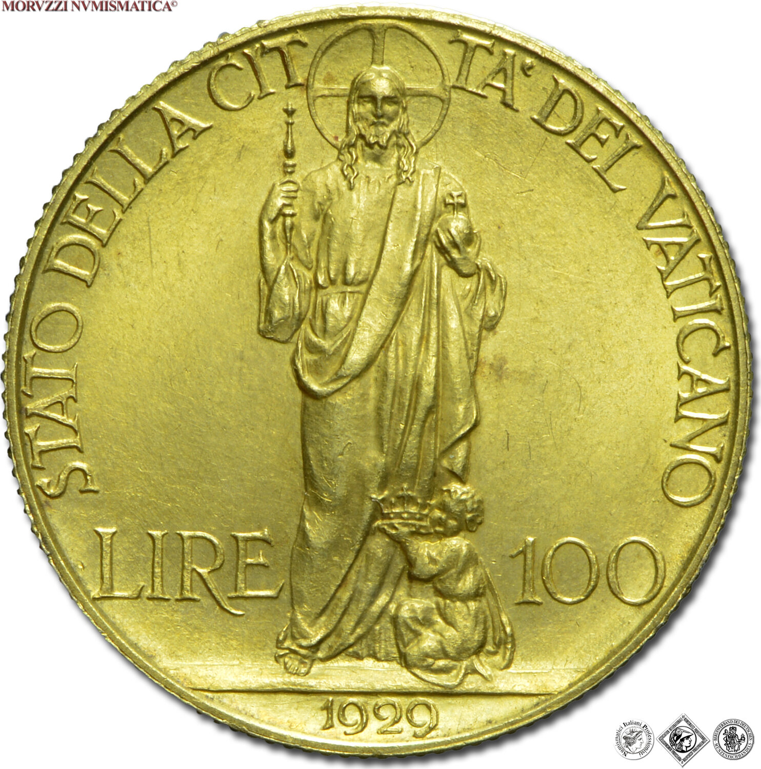Vatican City State / Vatikanstadt Set of 9 coins (100 lire in gold) / ORIGINAL-KMS 1929 ANNO ...