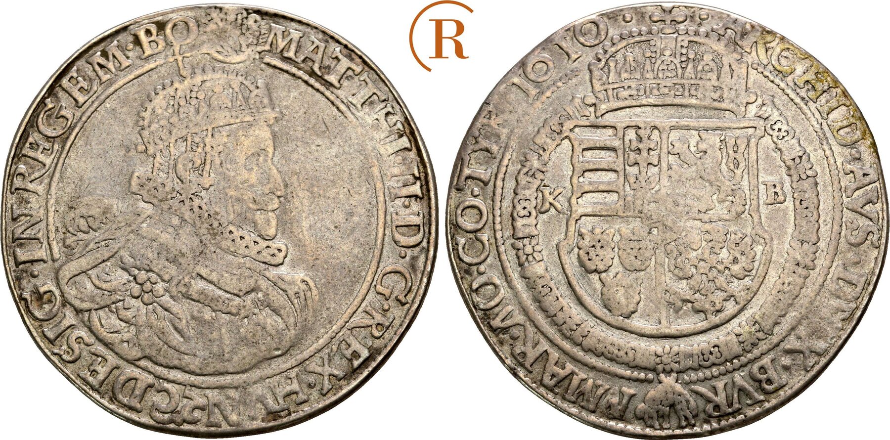 RÖMISCH DEUTSCHES REICH Matthias II., 1608-1618 Taler 1610 KB, Kremnitz ...