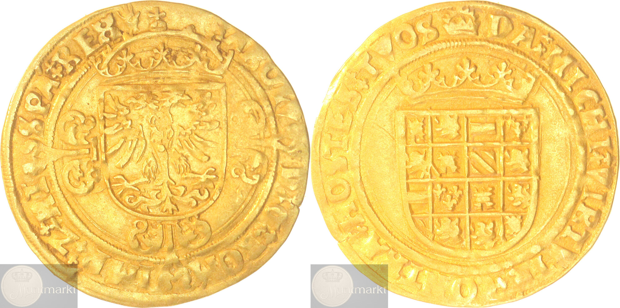 Zuidelijke Nederlanden - Hertogdom Brabant ½ gouden reaal z.j. (1521 ...