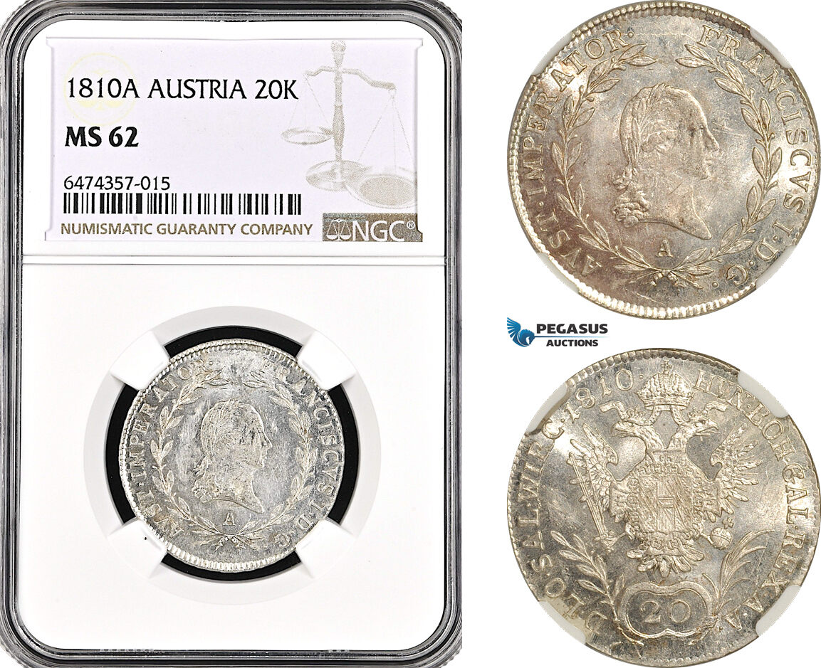 Austria 20 Kreuzer 1810 A NGC MS62 | MA-Shops