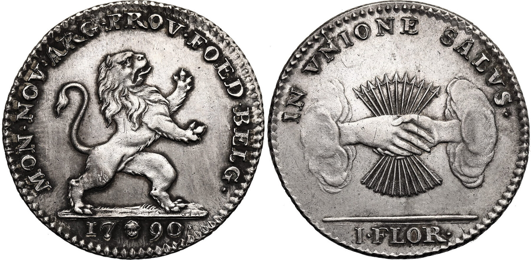 Brabant (Belgium), Belgian Revolution 1 Florin 1790 UNC- | MA-Shops