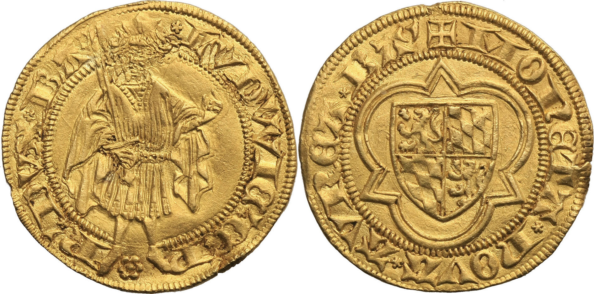 Germany, Pfalz Goldgulden (1426 AD) Ludwig III der Bärtige 1410-1436 XF ...