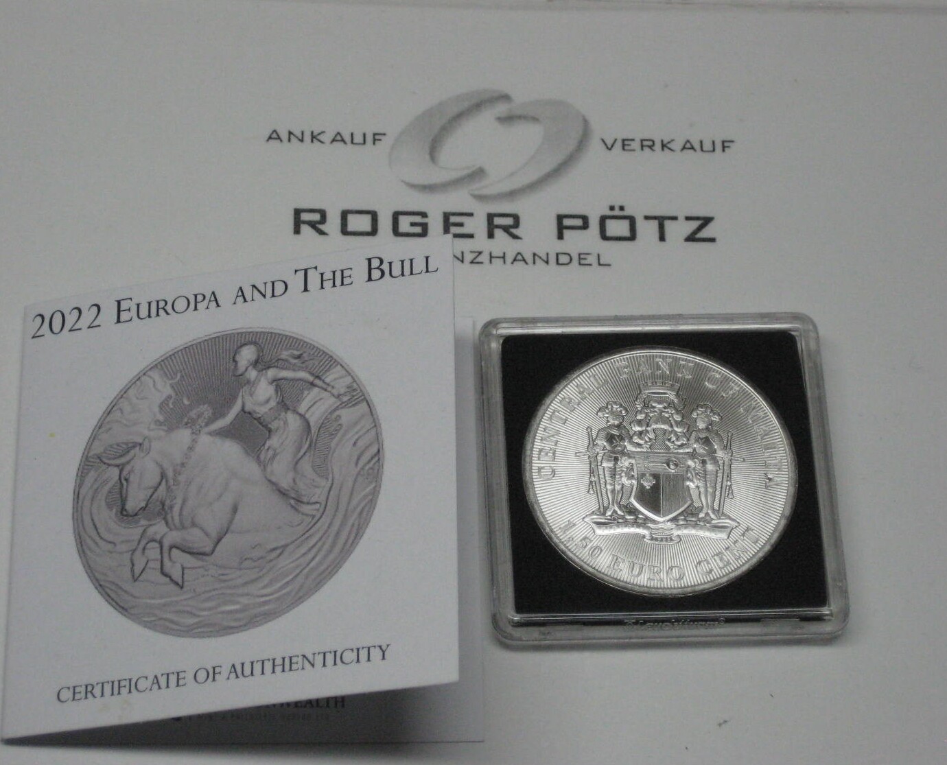 MALTA 1,50 Euro 2022 Göttin Europa auf Stier Silber PP nur 250 ...
