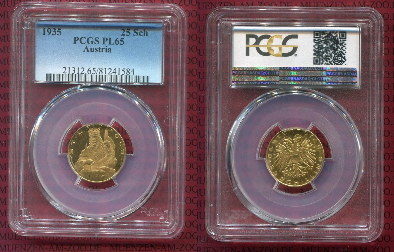 Österreich Austria 25 Schilling 1935 Goldmünze Kursmünze St. Leopold ...
