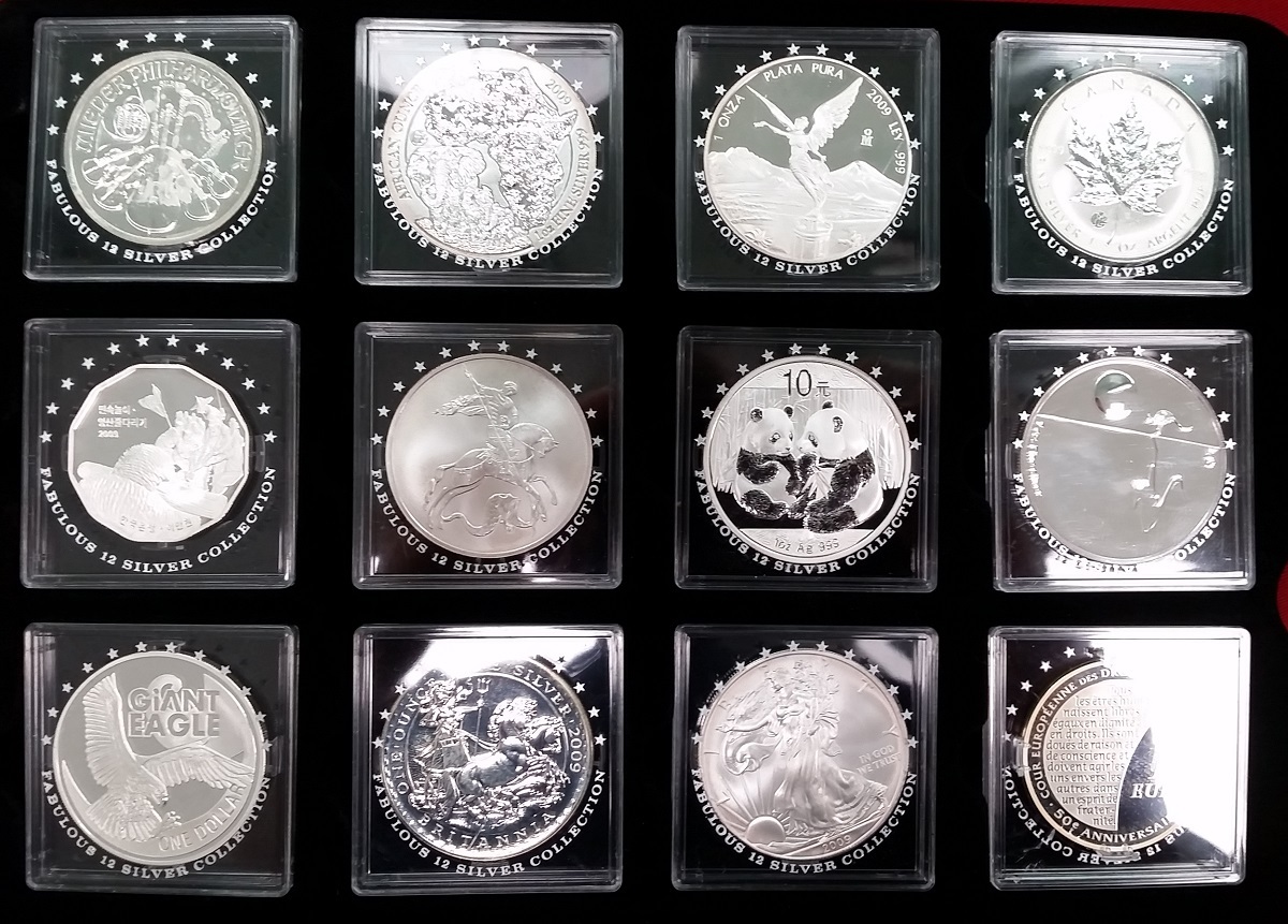 Fabulous 12 Serie 12 Silbermünzen Satz Fabulous 12 Set 2009 BU/proof ...