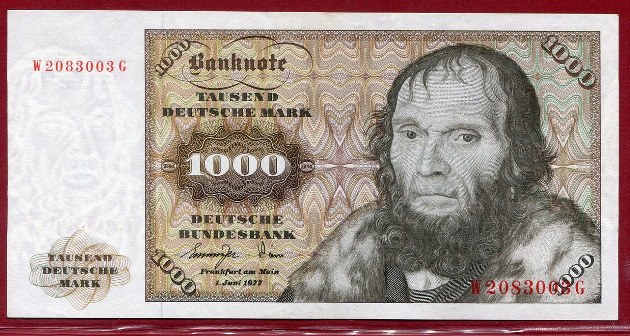 BRD,Deutsche Bundesbank 1000 DM Deutsche Mark 1977 BRD Deutsche ...