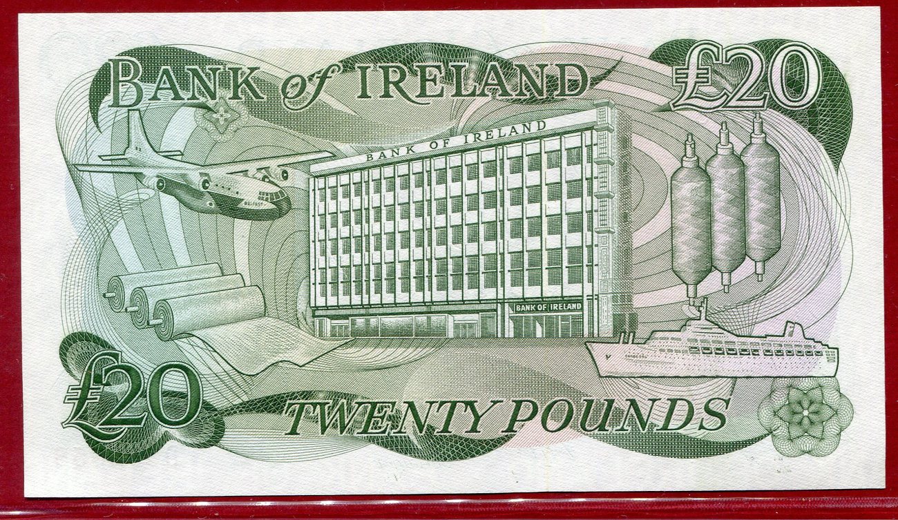 Nordirland Northern Ireland 20 Pfund Pounds Banknote 1980 es ND Belfast ...