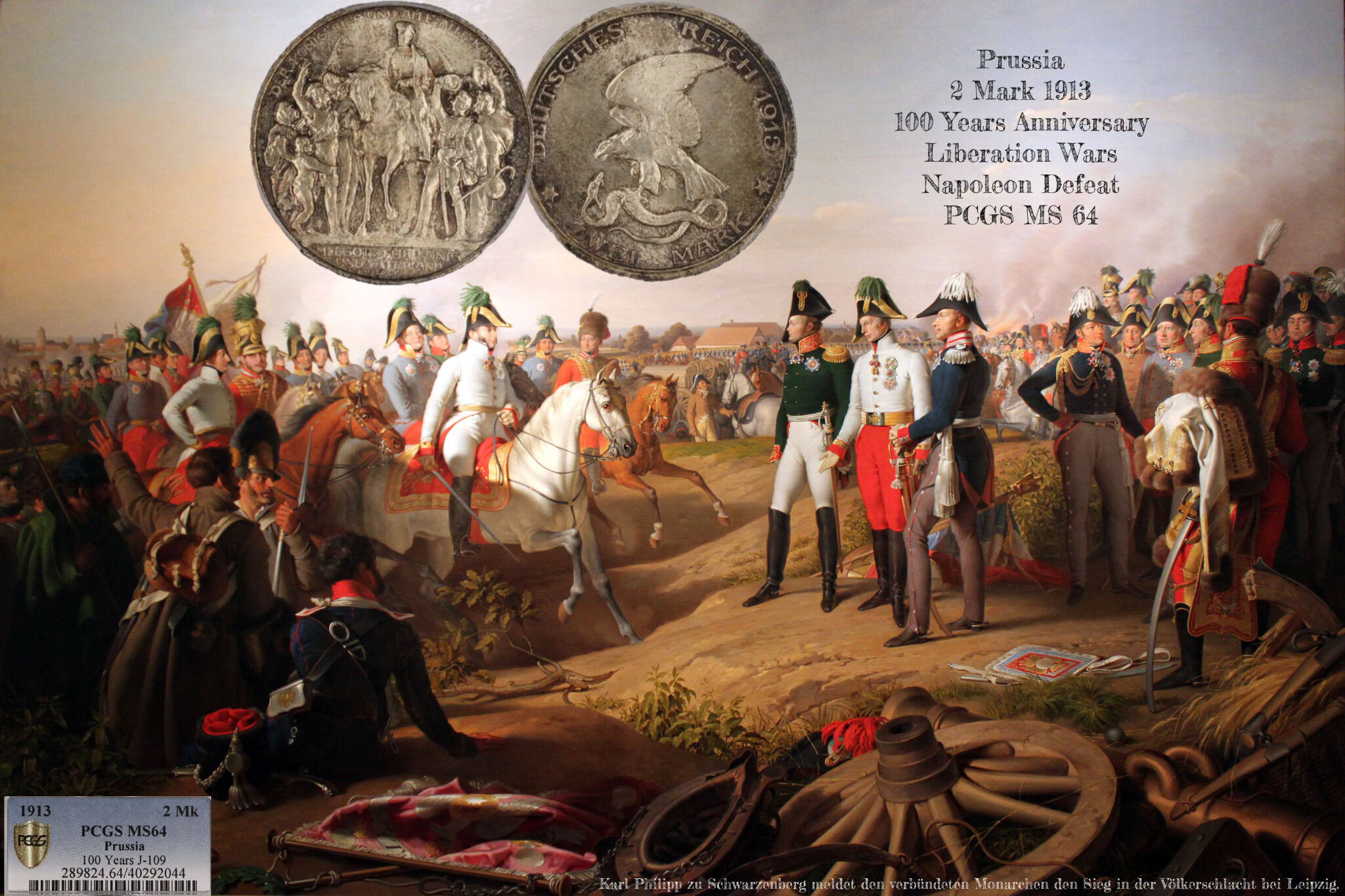 Germany Deutschland Preußen Prussia 2 Mark 1913 100 Jahre ...