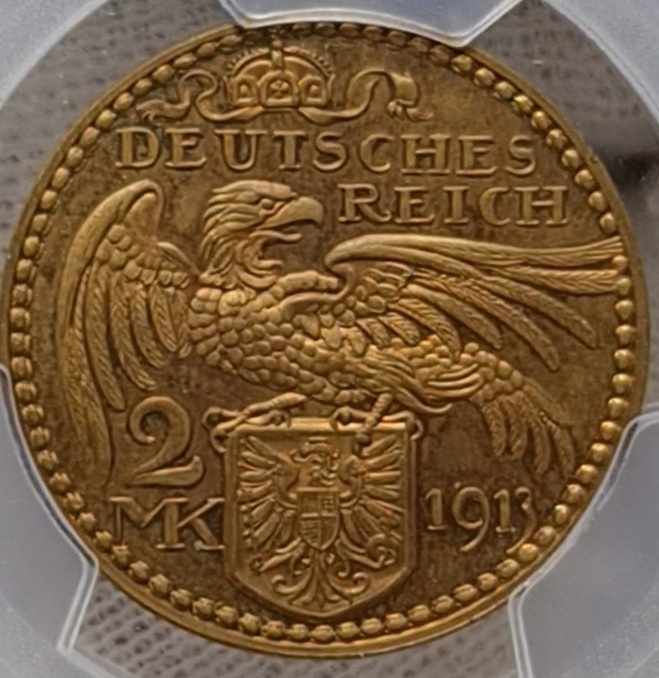 Germany Deutschland Bayern Bavaria 2 Mark Probe Pattern 1913 Ludwig III ...