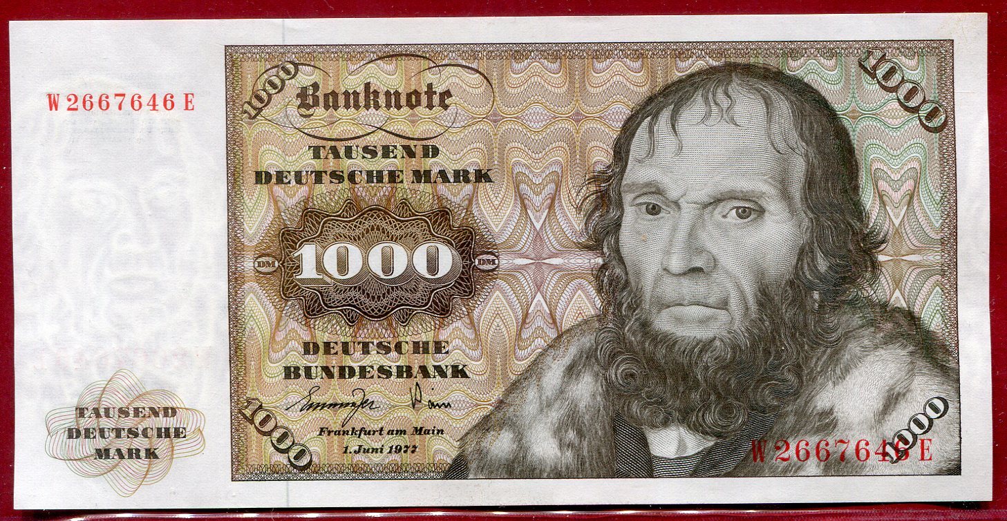 BRD, Deutsche Bundesbank 1000 DM Deutsche Mark 1977 Dom zu Limburg an ...