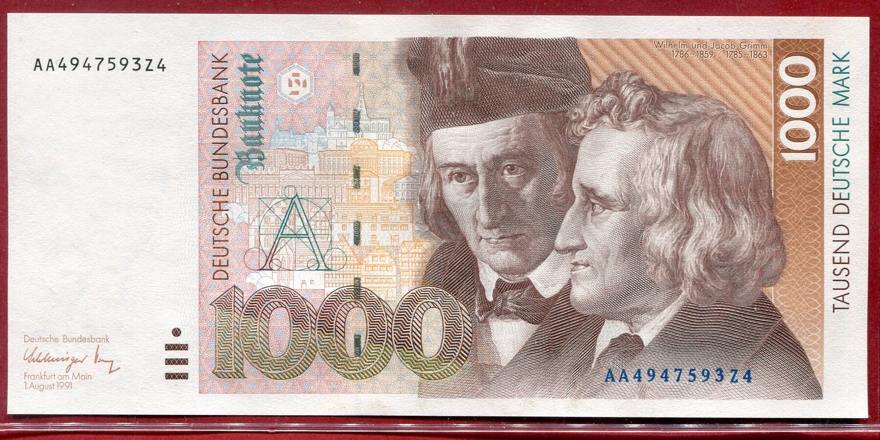 BRD Bundesrepublik Deutschland, FRG, Germany 1000 DM Banknote ...