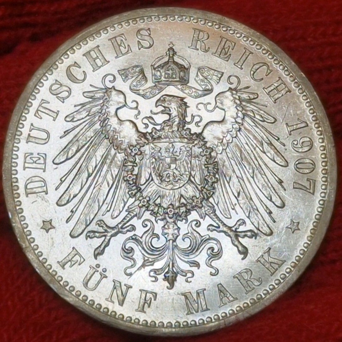 Deutschland Germany Kaiserreich Preußen 5 Mark 1907 Wilhelm II ...