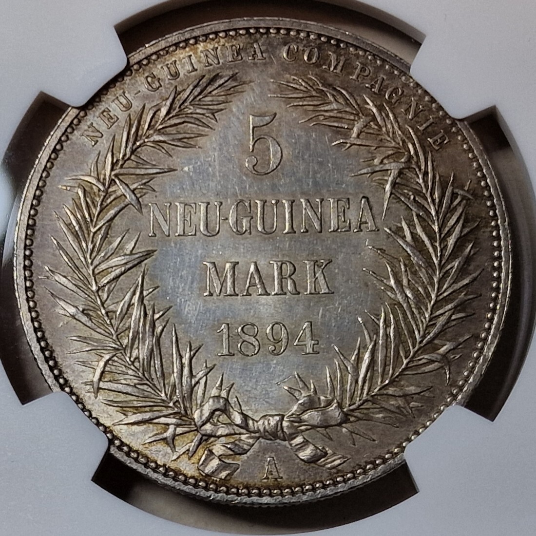 German New GUINEA Deutsch Neuguinea 5 Mark 1894A Paradiesvogel Paradise Bird Neu-Guinea ...