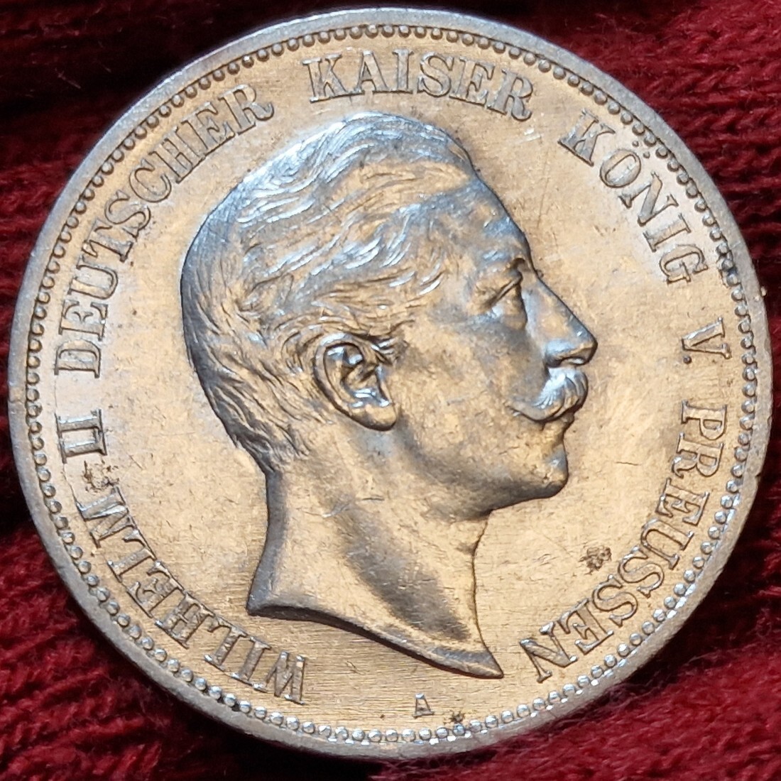 Deutschland Germany Kaiserreich Preußen 5 Mark 1907 Wilhelm II ...