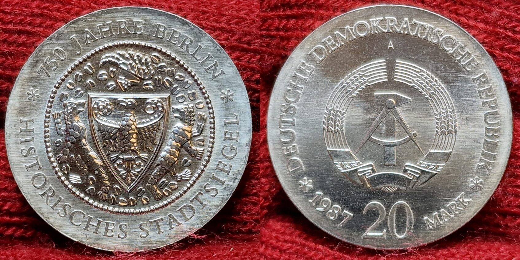 Deutsche Demokratische Republik DDR 20 Mark Gedenkmünze 1987 A 750 ...