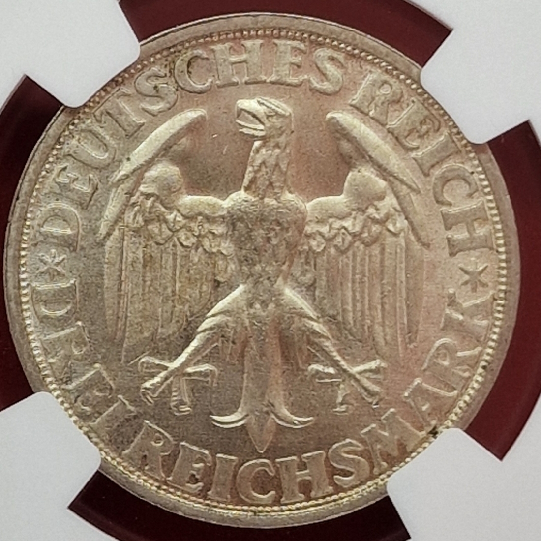 Weimarer Republik Germany 3 Mark 1928 D Dinkelsbühl 1000 Jahrfeier Only ...