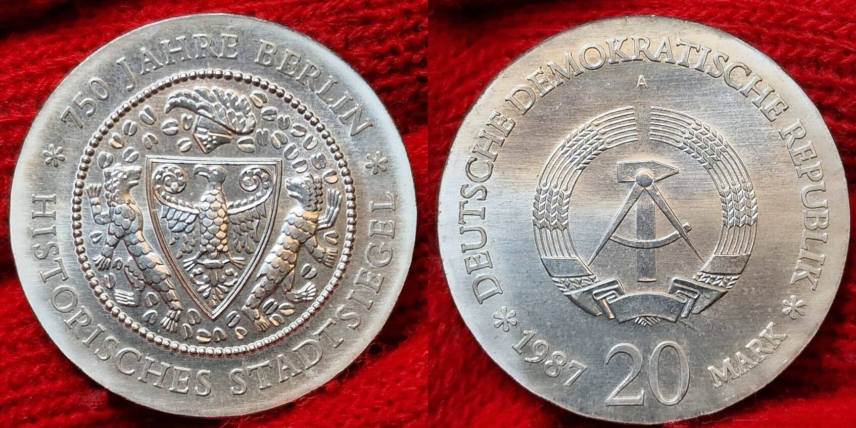 Deutsche Demokratische Republik DDR 20 Mark Gedenkmünze 1987 A 750 ...