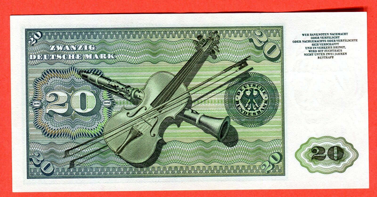 Western Germany FRG Bundesrepublik Deutschland 20 DM Deutsche Mark Banknote 1960 Elisabeth ...