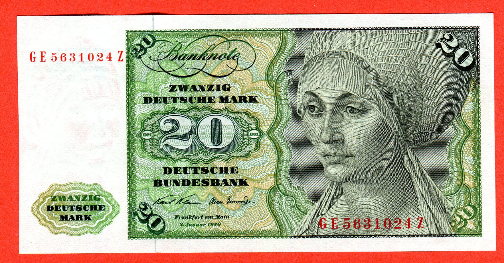 Western Germany FRG Bundesrepublik Deutschland 20 DM Deutsche Mark ...